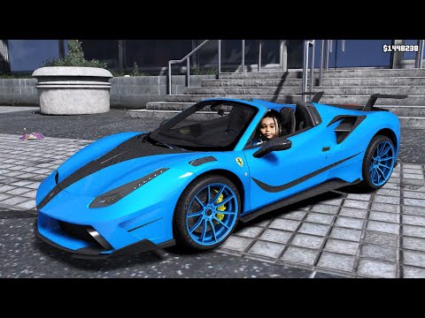 Gta 5: Small Ferrari 488 Car for Baby Peds for Fivem and singelplayer | Roof can be removed or added