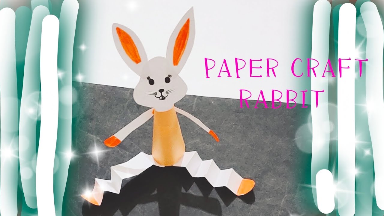 @craftartist1508 #diy paper craft making easy paper rabbit 🐇🐇🐇 - YouTube