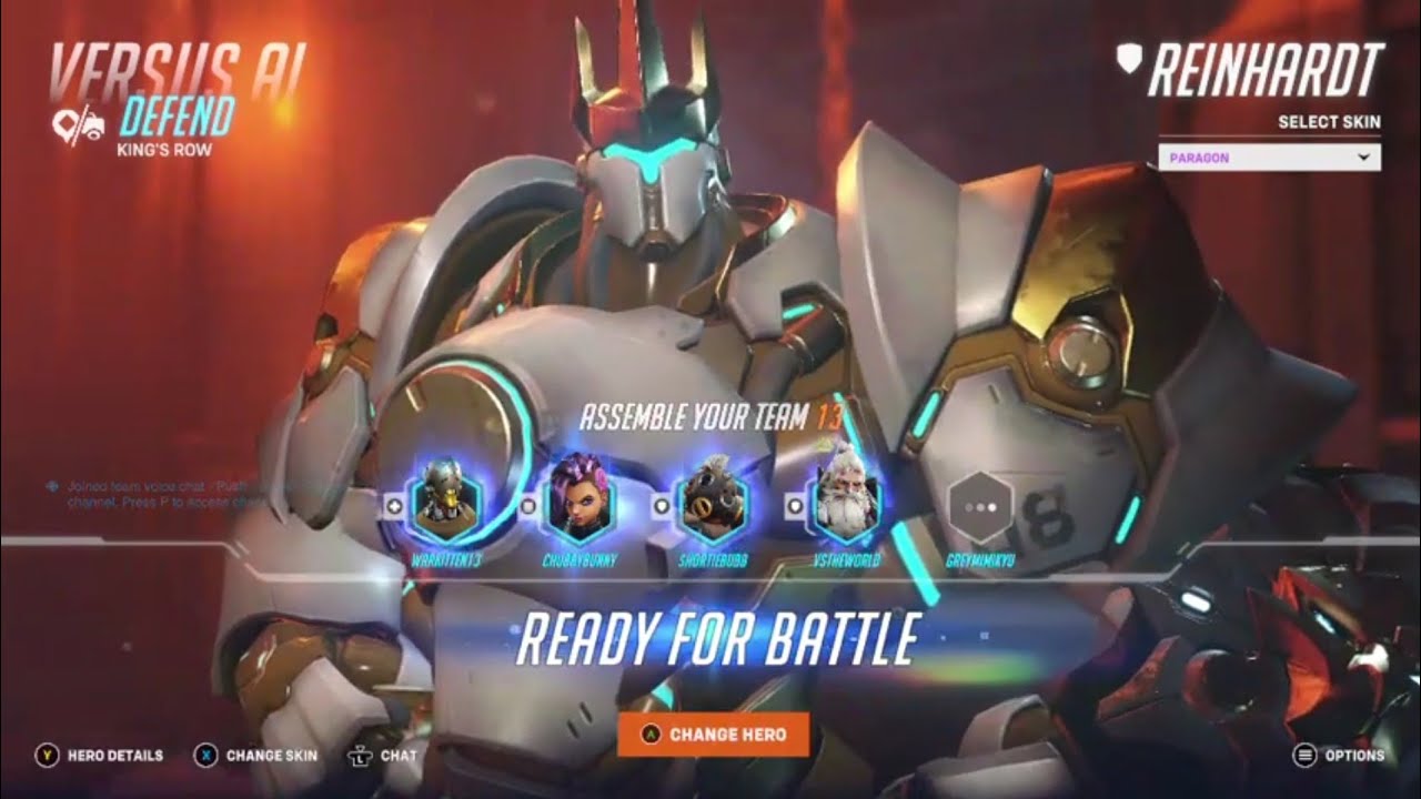 Team Battle Vs AI Match Reinhardt & Mccree (Cassidy) Reaper Junkrat ...