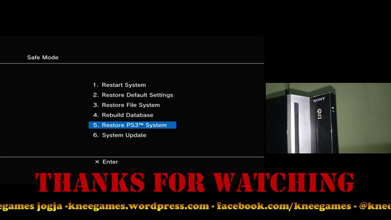 Tutorial Cara Masuk Recovery Mode di PS3 OFW dan CFW - YouTube