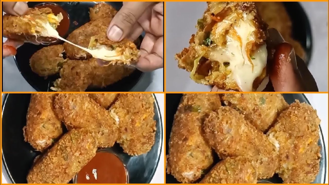 Chicken Cheese Croquettes recipe | Chicken Cheese rolls| Chicken snacks ...