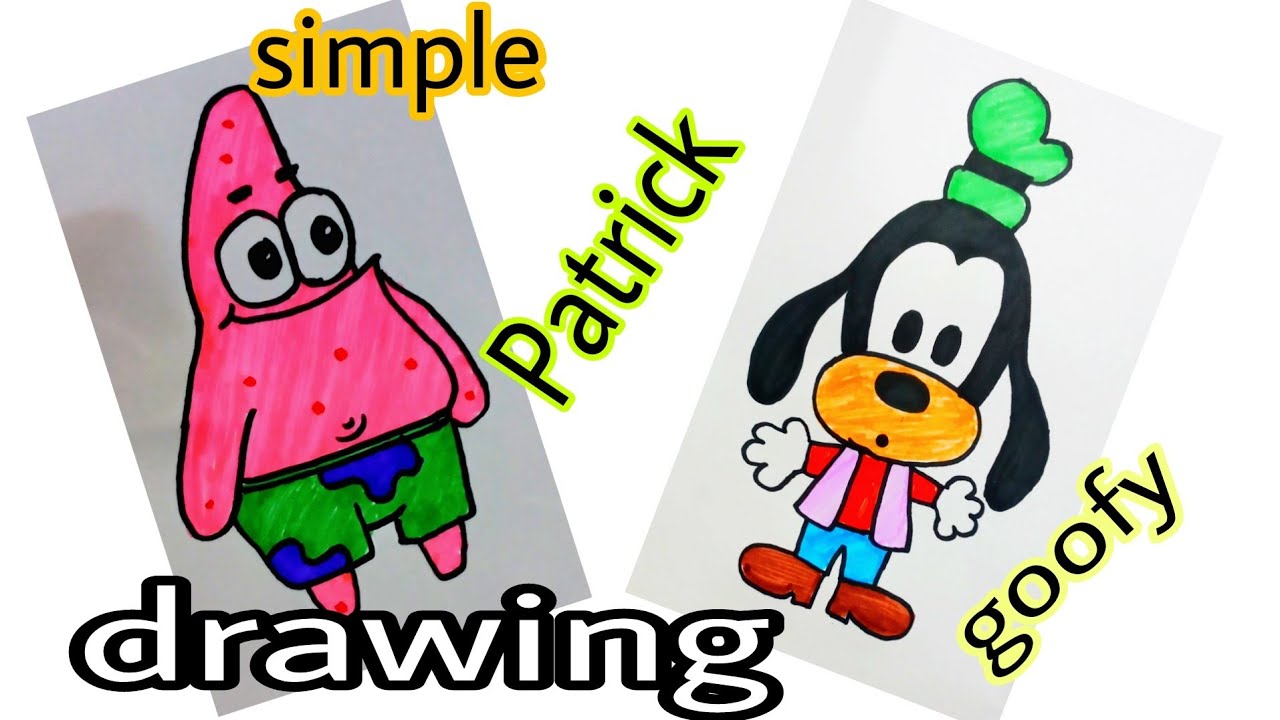 How to draw Patrick and goofy/carttoon art/simple drawing#cartoon ...