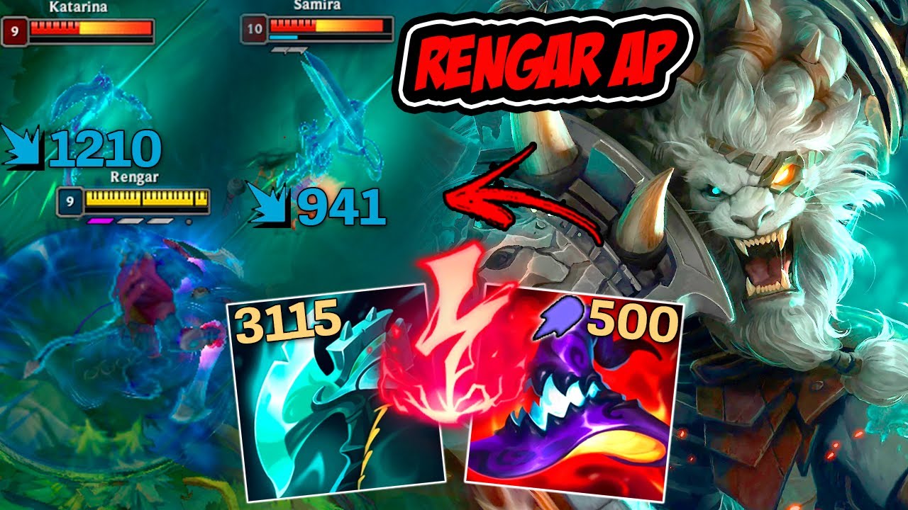 RENGAR 500 DE AP CURA MUITO COM ESSA BUILD - LEAGUE OF LEGENDS - YouTube
