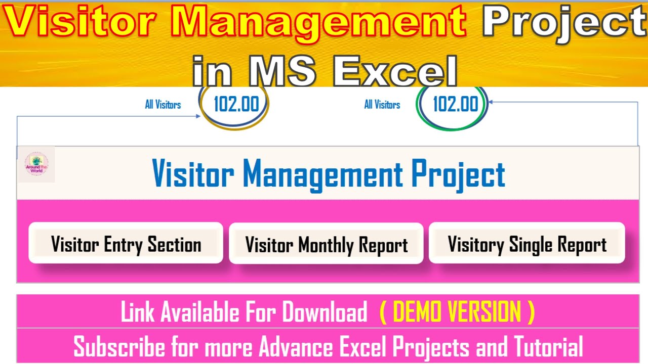 Visitor Management Project Demo | Visitor Management Database in Excel ...