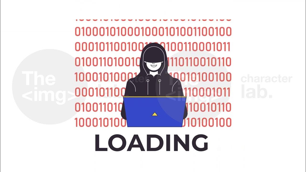 Hacker binary code line 2D loading animation - YouTube