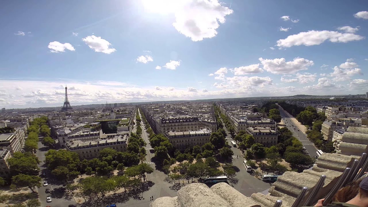 Visão 360 graus de Paris, em cima do Arco do Triunfo. - YouTube