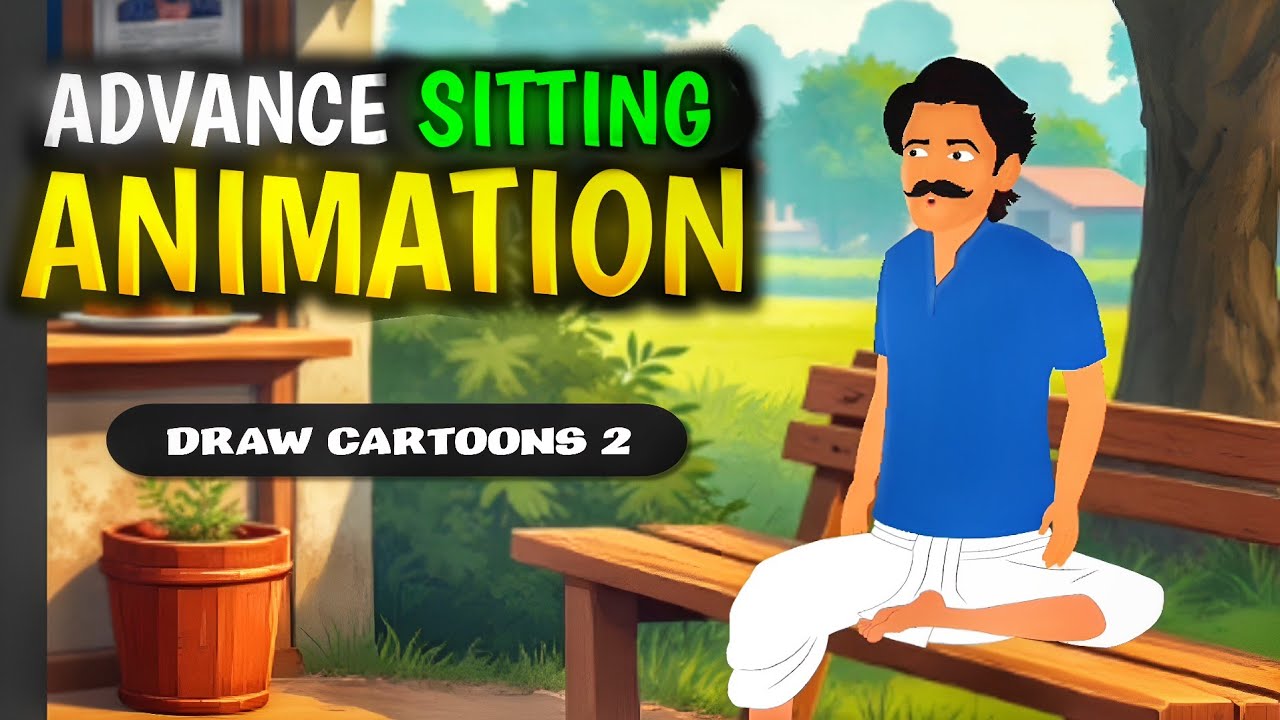 DC2 में Sitting Animation कैसे करें? | Draw Cartoons 2 Sitting Pose ...