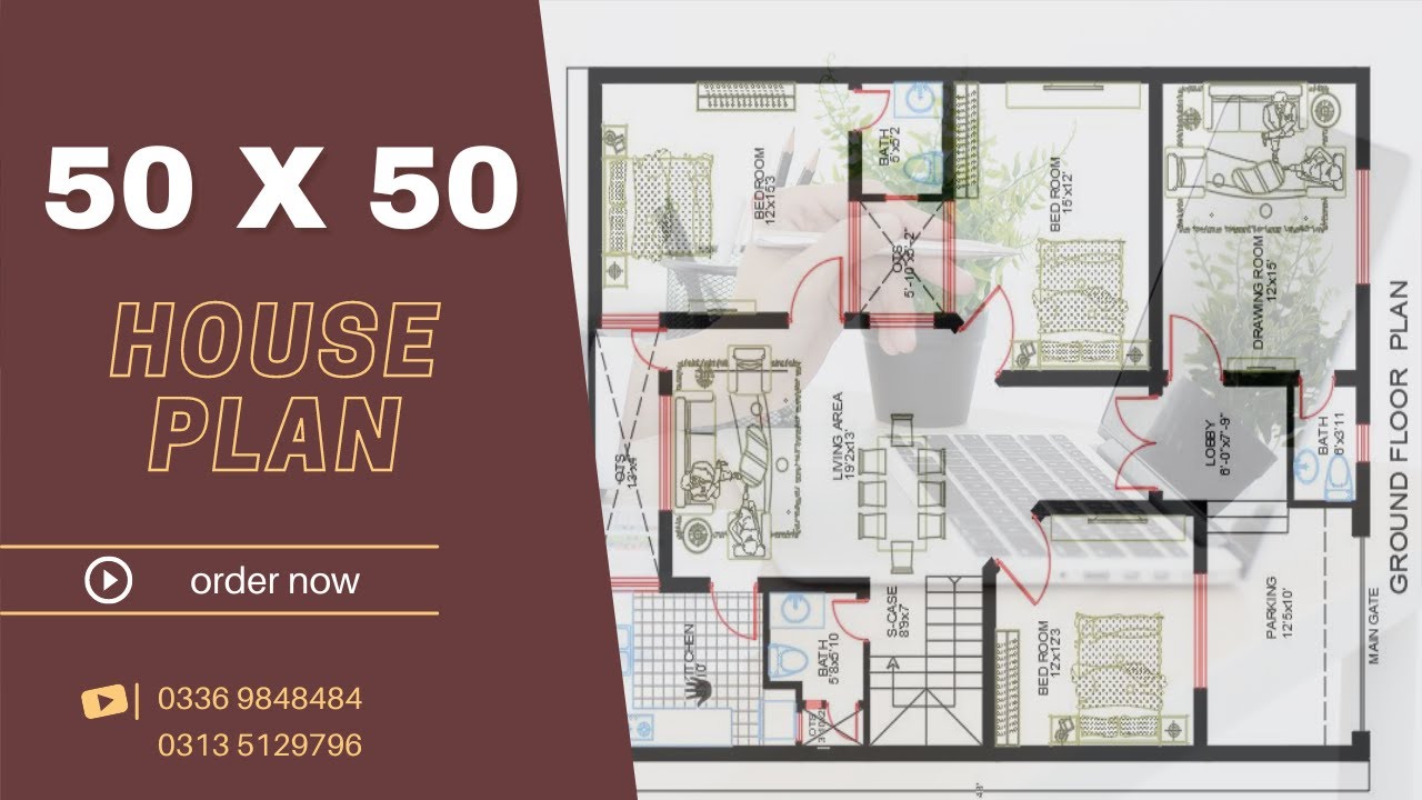50x50 Modern House Design || House Plan Design 15x15 meters || 50 by 50 ...