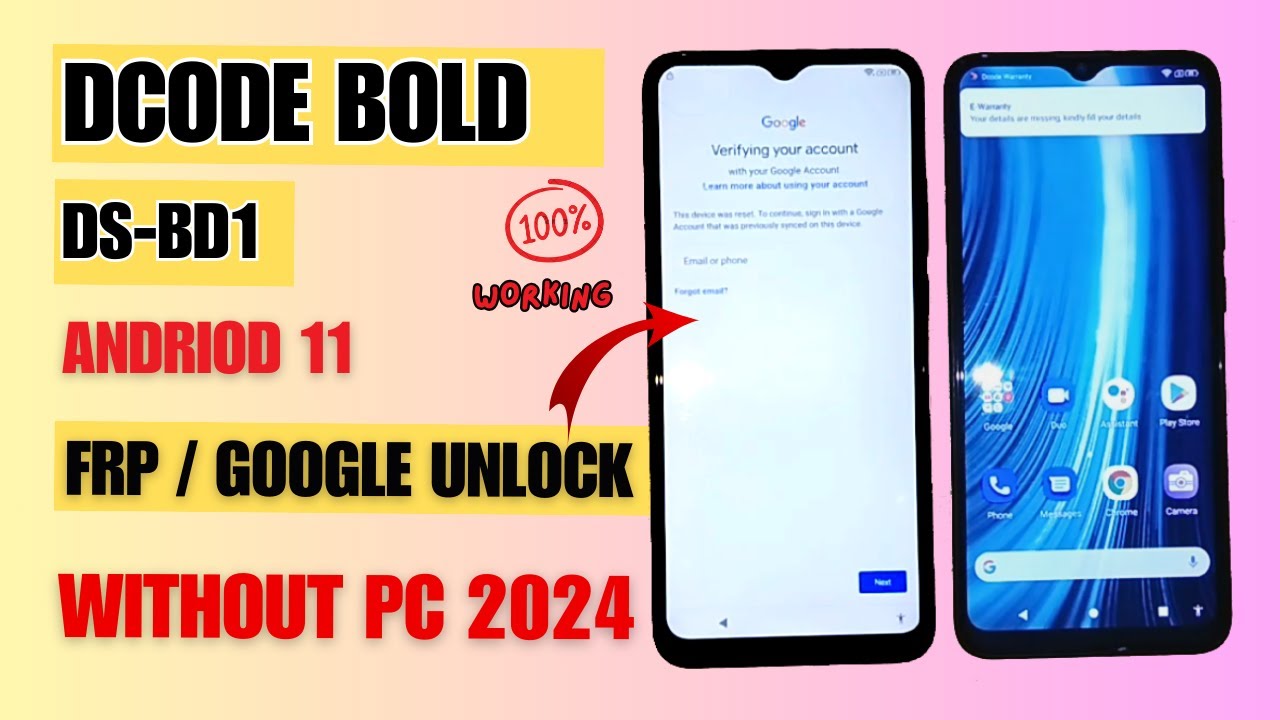Dcode Bold Frp bypass without PC || Dcode Bold (DS-BD1) Google Account Remove - YouTube