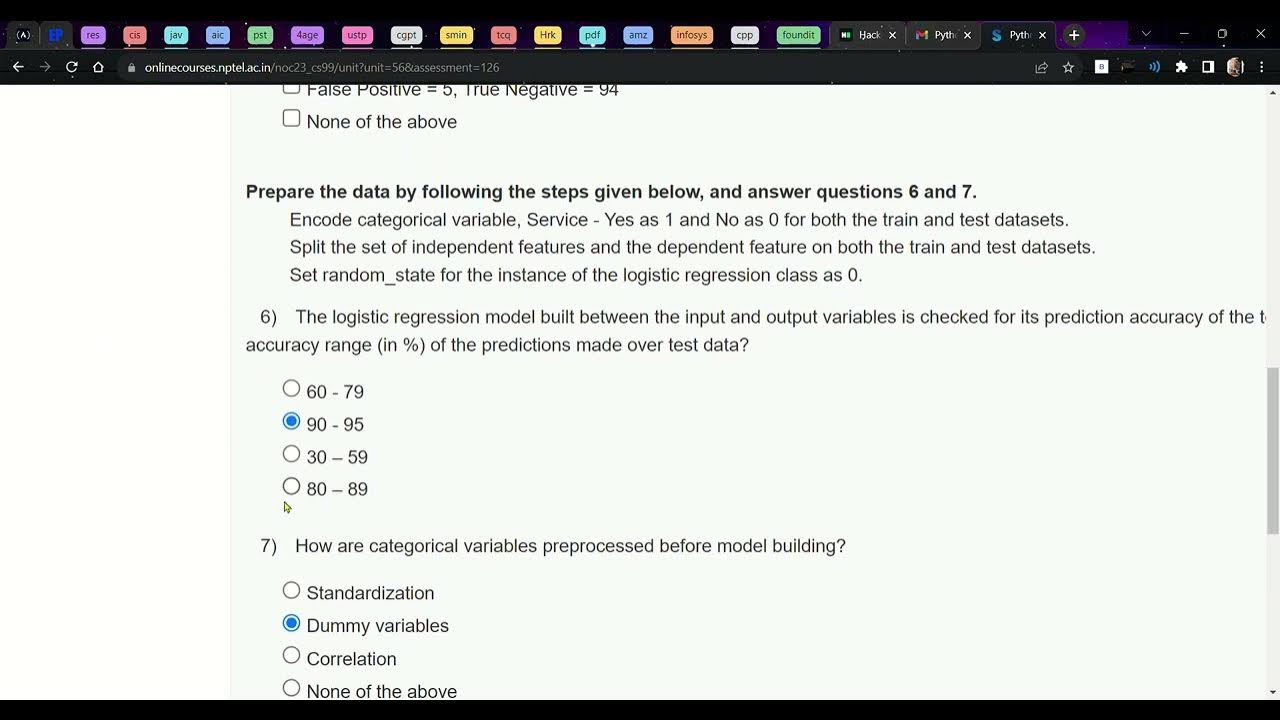 Python For Data Science Unit 6 Week 4 Nptelcourseanswers Pythonfordatascience Youtube