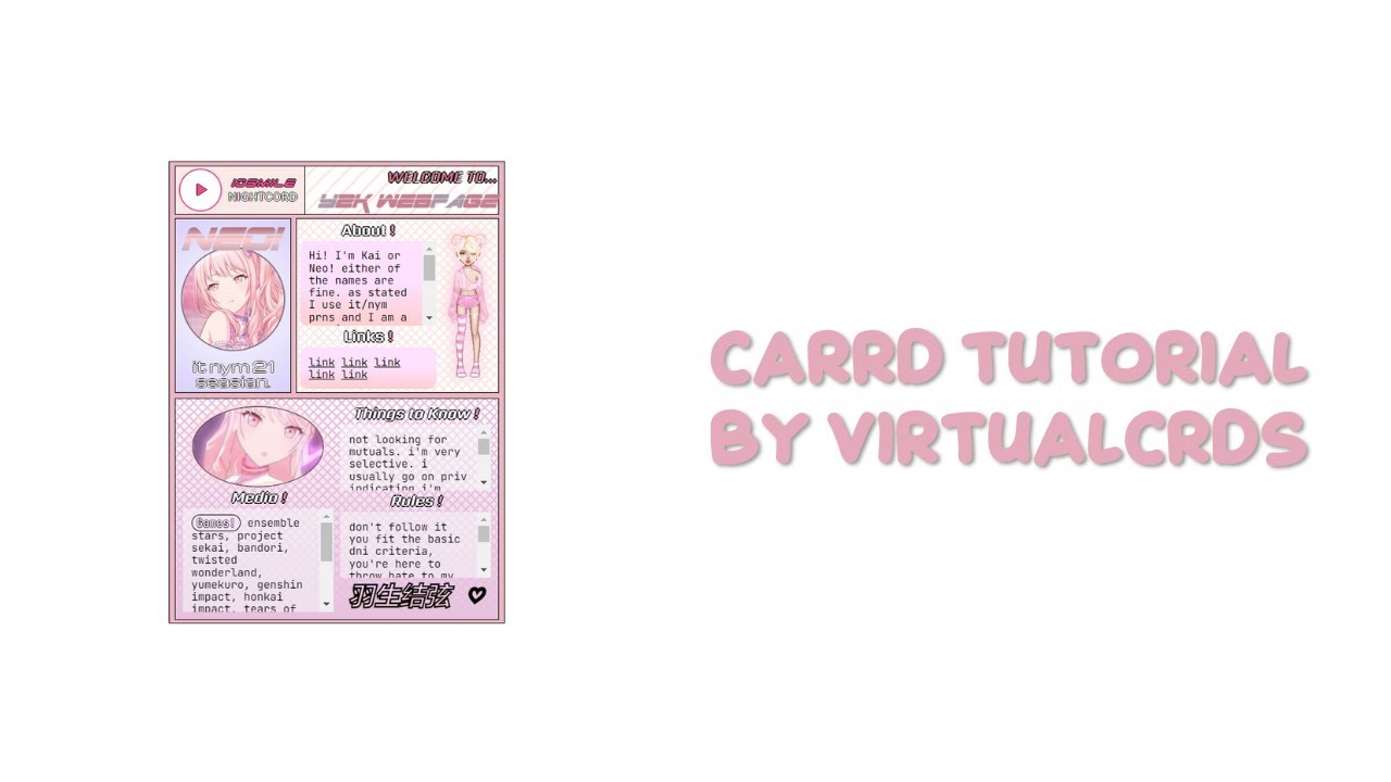 carrd tutorial — ©️ angeidiarys [PRO STANDARD] - YouTube