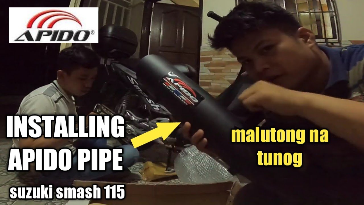 SUZUKI SMASH 115 | APIDO CHICKEN PIPE INSTALLATION| SOUND TEST ...