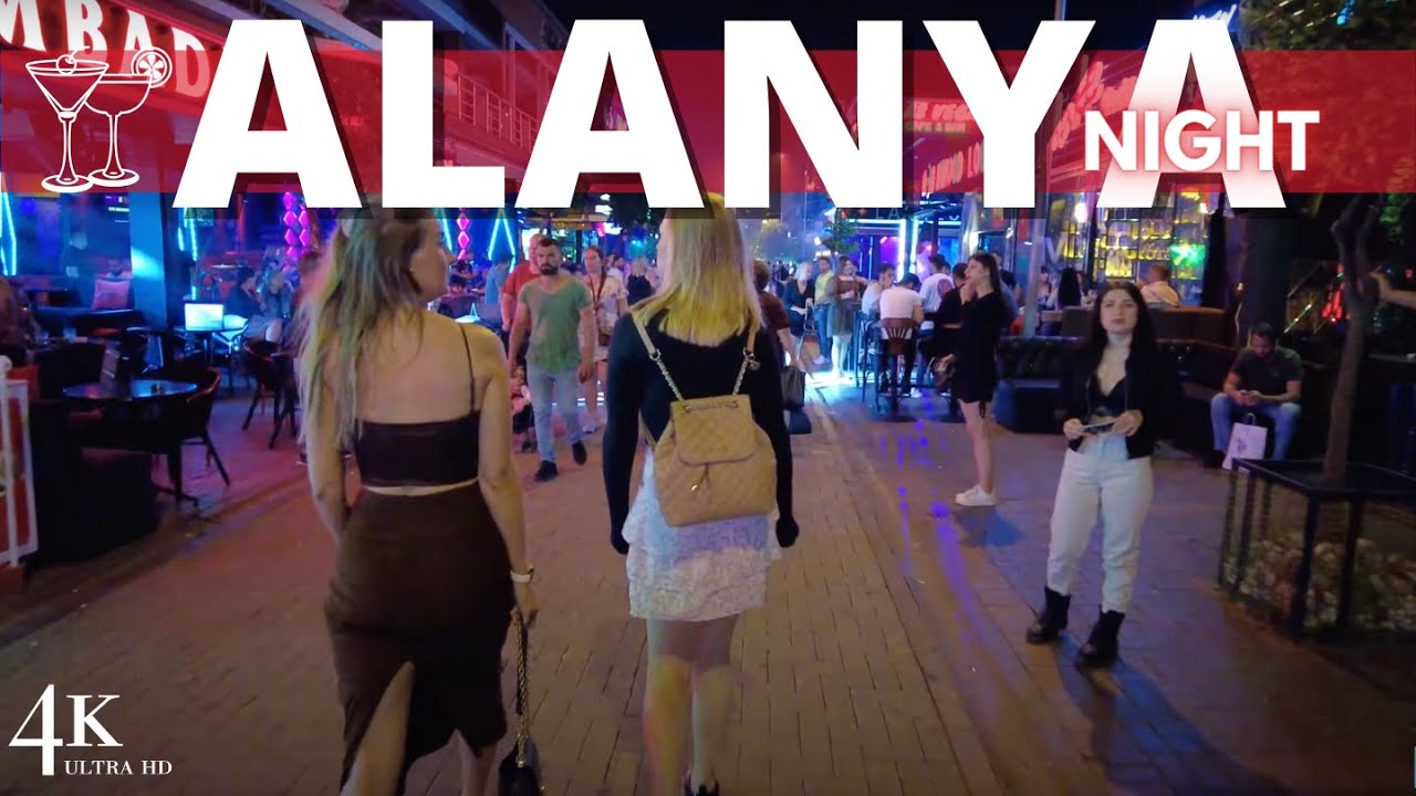 【4K 】Alanya 2025 Nightlife Bar Street - YouTube