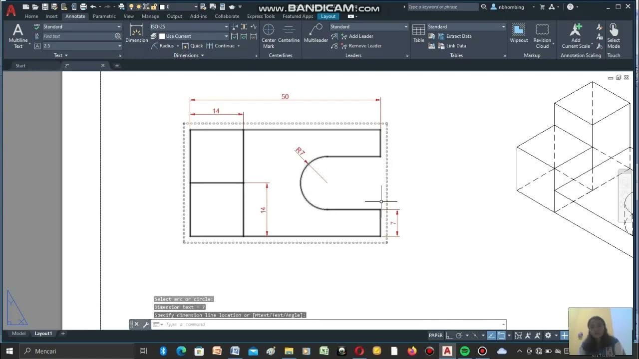 How to convert 3D to 2D using American projection in the Autocad Application - YouTube