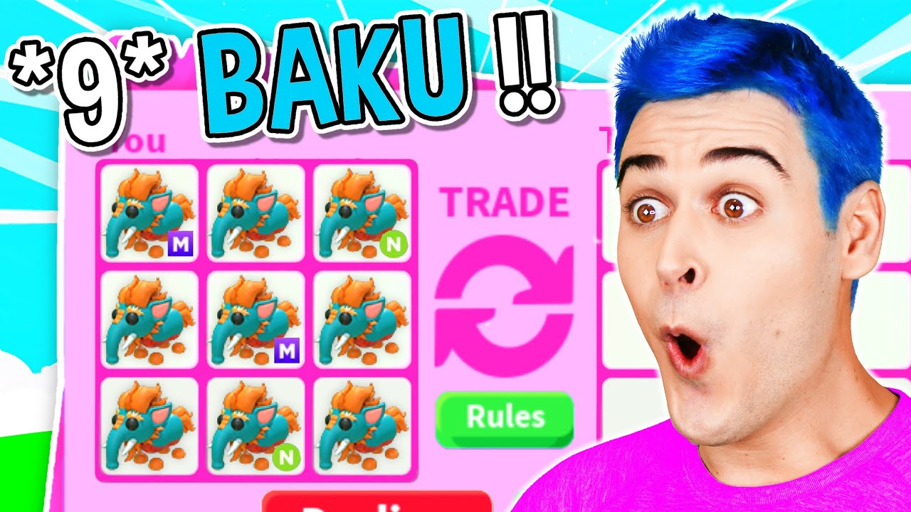 Trading *9* BAKUS In Adopt Me Roblox !! Adopt Me Trading NEW Legendary ...