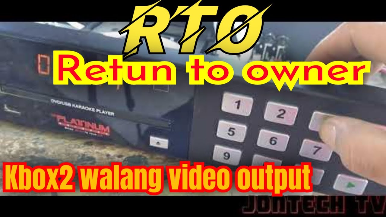 PLATINUM KBOX2 VIDEOKE PLAYER VIDEO/AUDIO OUT PROBLEM - YouTube