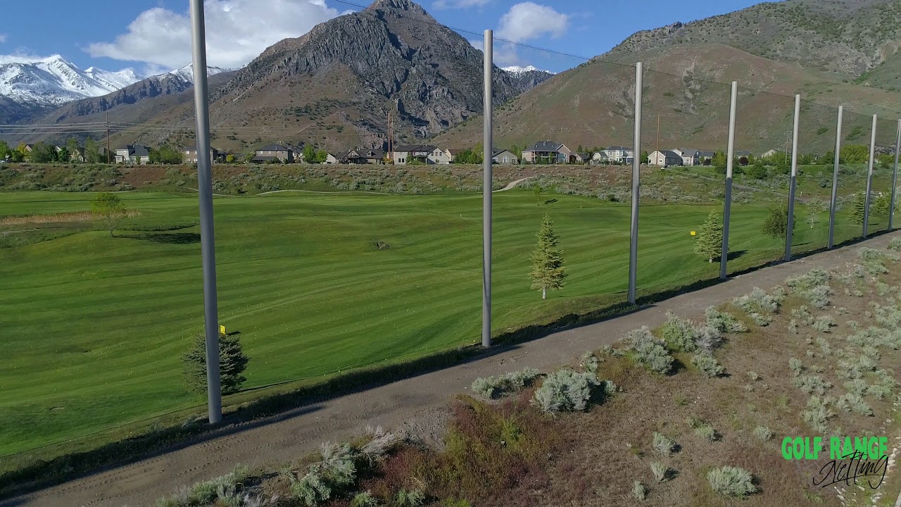 Golf Range Netting 50 Foot Pole Installation - Cedar Hills Golf Club ...