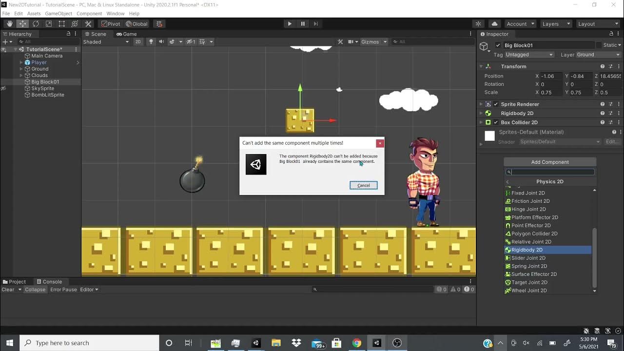 Unity's Relative Joint 2D & Rigidbody2D Tutorial - YouTube