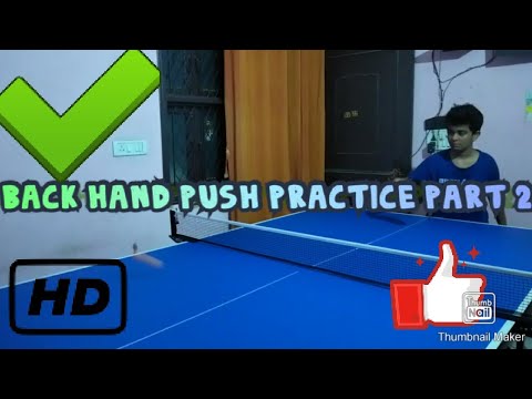 Table tennis backhand push practice beginner part 2 - YouTube