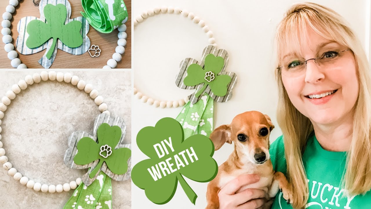 How to Make a DIY Irish Wood Bead Wreath - YouTube