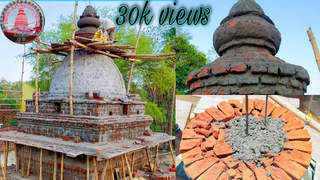 Brick work temple gumbaj structure design a simple brick gumbaj kalsh ...