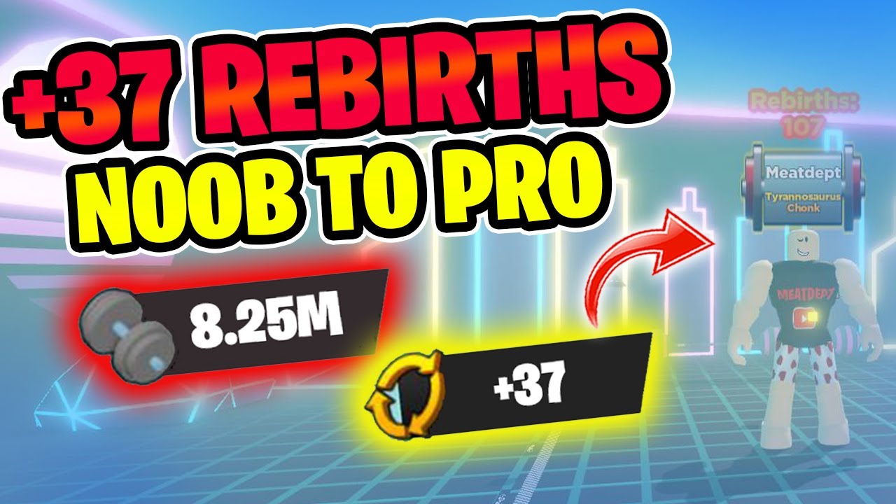 +37 REBIRTH STACK to the LEADERBOARD! | PRO TIPS | Strongman Simulator ...