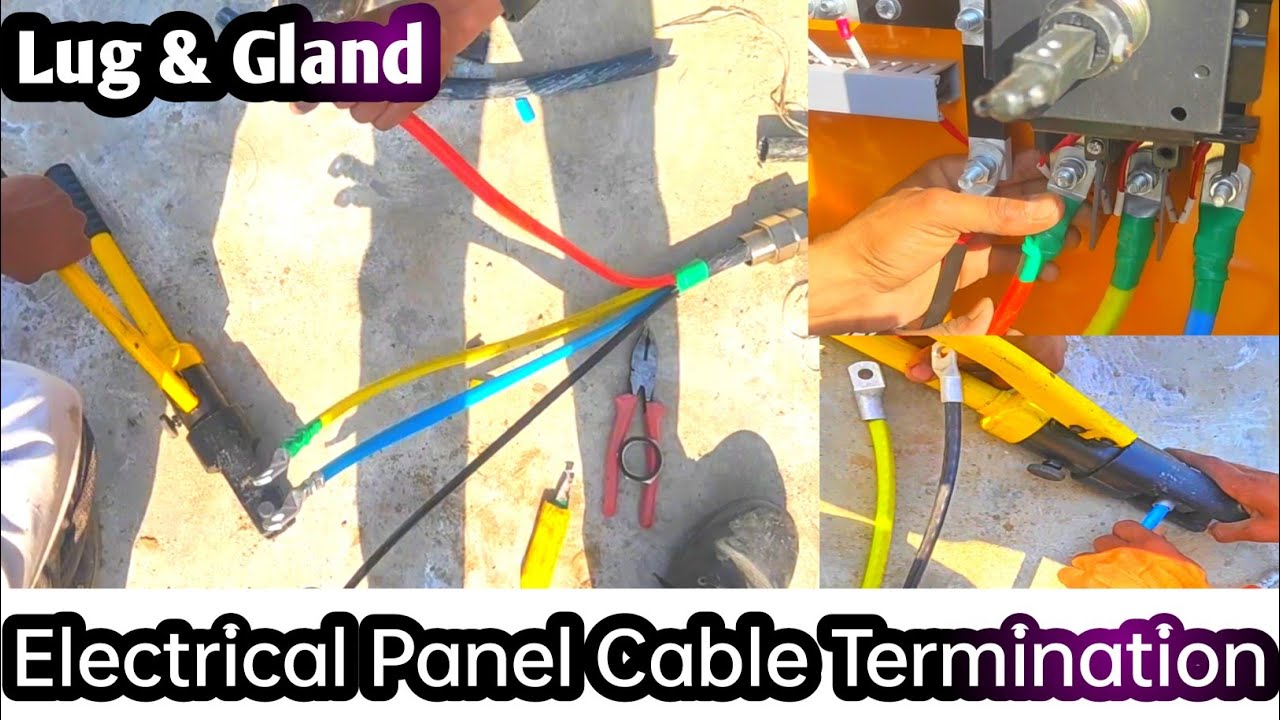 Electrical Panel Cable Gland & Termination Work. Crimping Tools. # ...