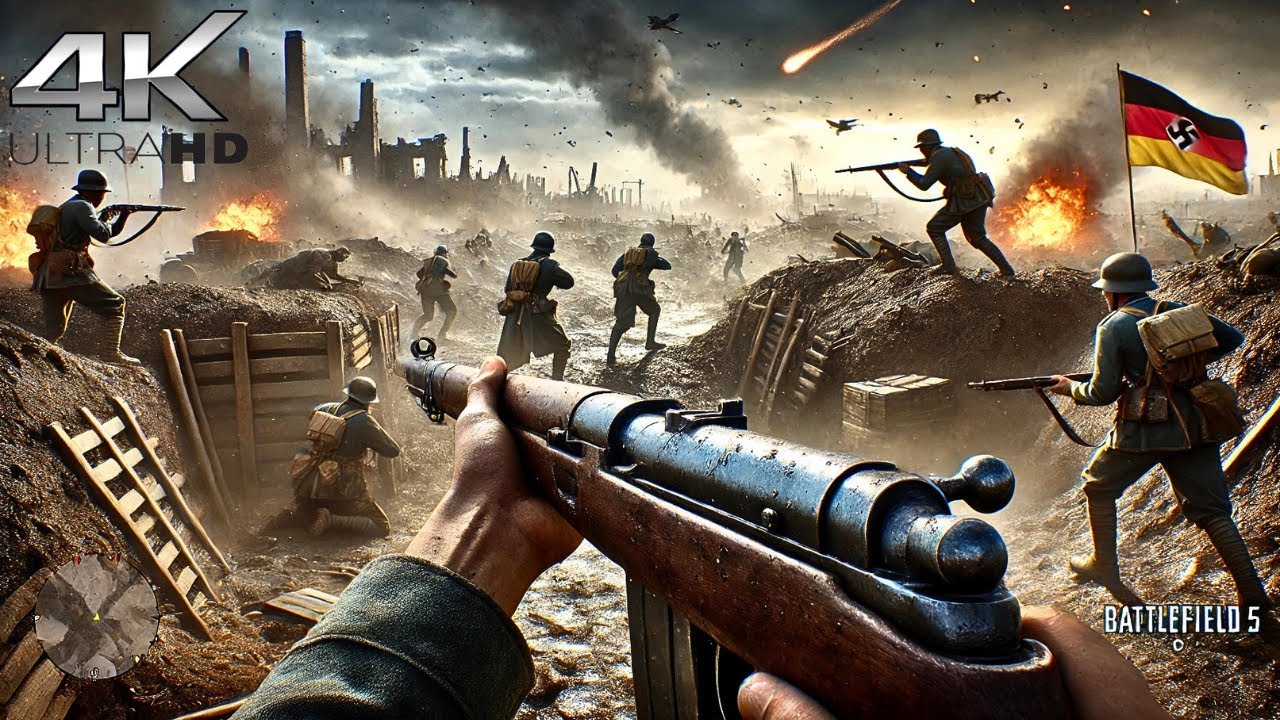 Battlefield 5 Gameplay | Destroy Field Guns | UltraRealistic Graphics ...