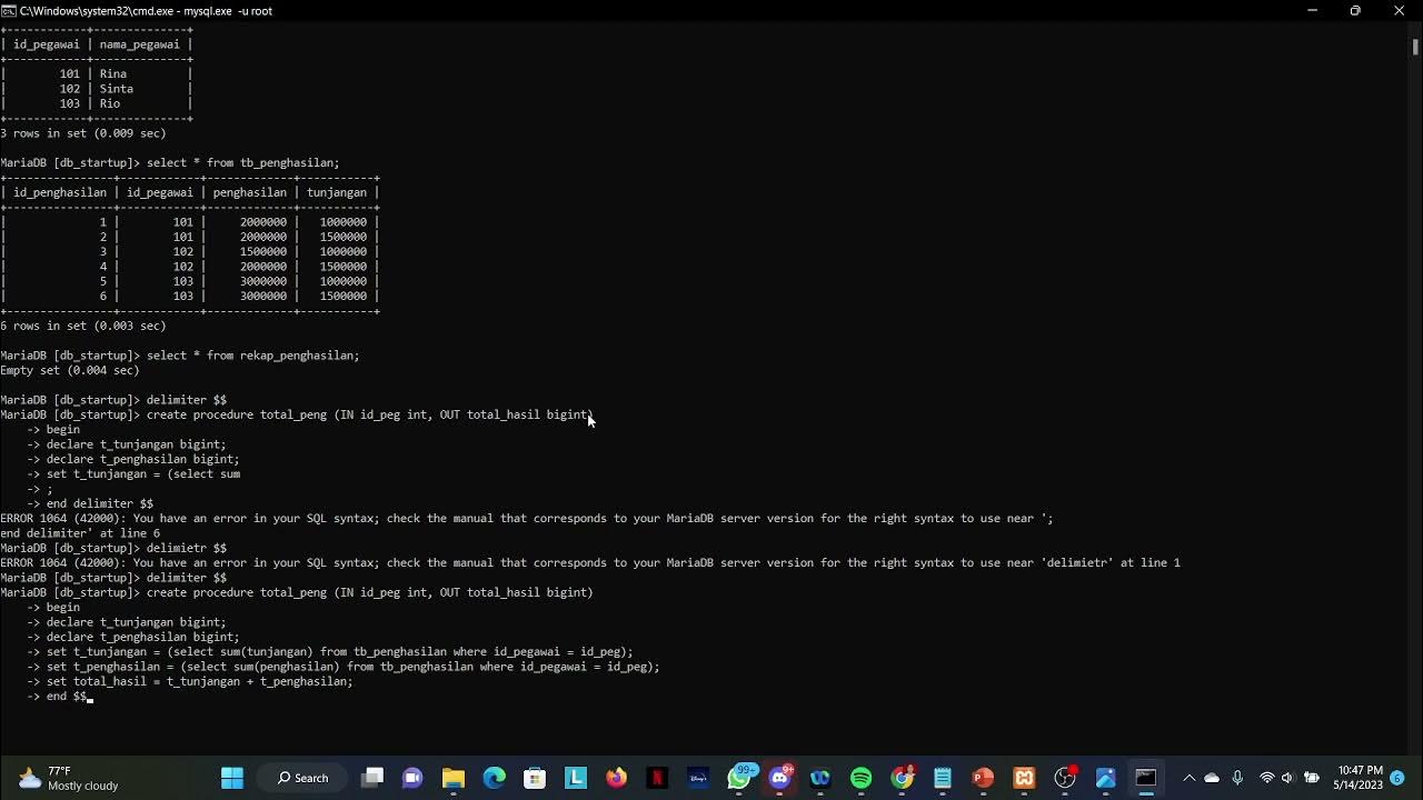 CURSOR || TEKNOLOGI BASIS DATA - YouTube