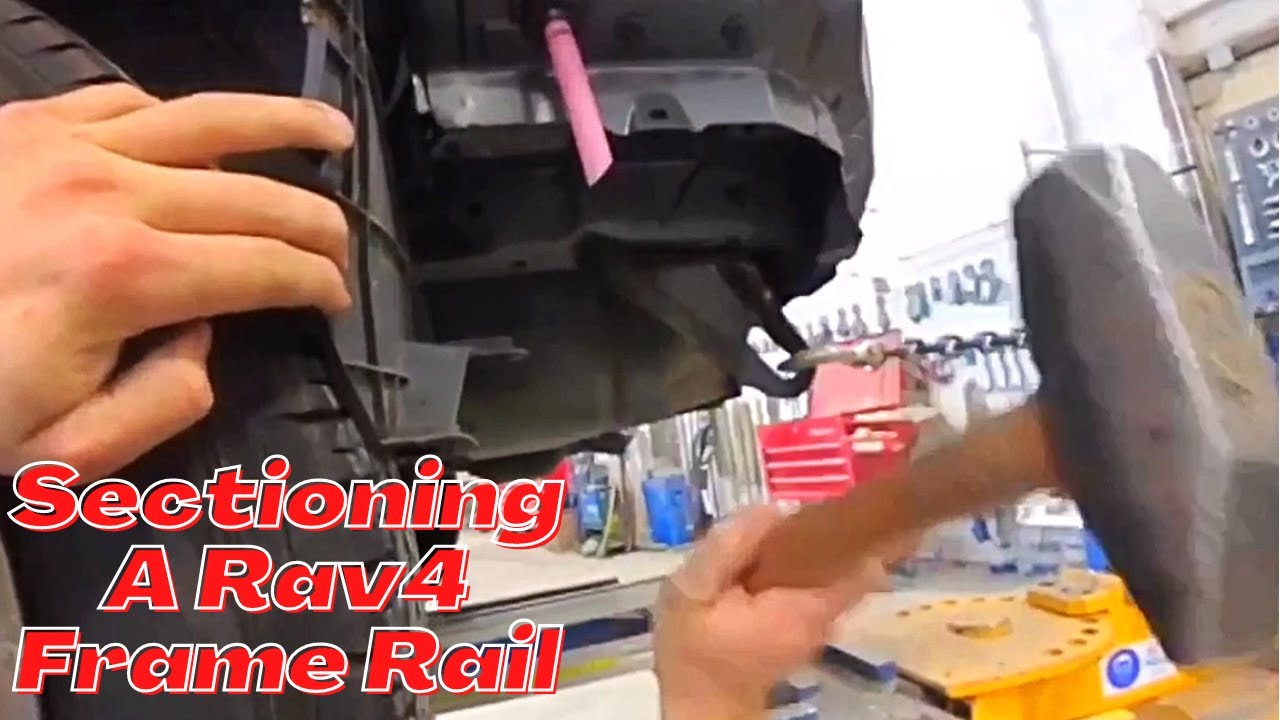 Sectioning A Rav4 Frame Rail - YouTube