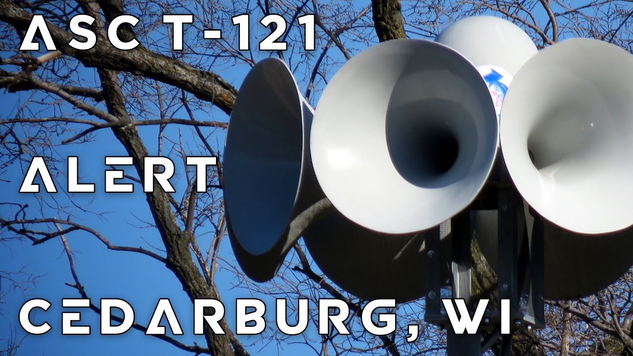 ASC T-121 Siren Test, Alert, Cedarburg, WI - YouTube