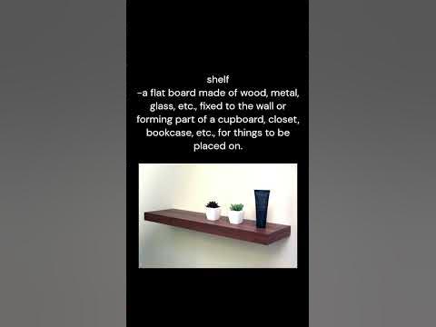 shelf -meaning and pronunciation- - YouTube