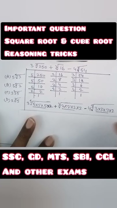 Math //Achieving Success on Math Compatitive Exams Square root & Cube root SSC MTS SBI PCS GD ...