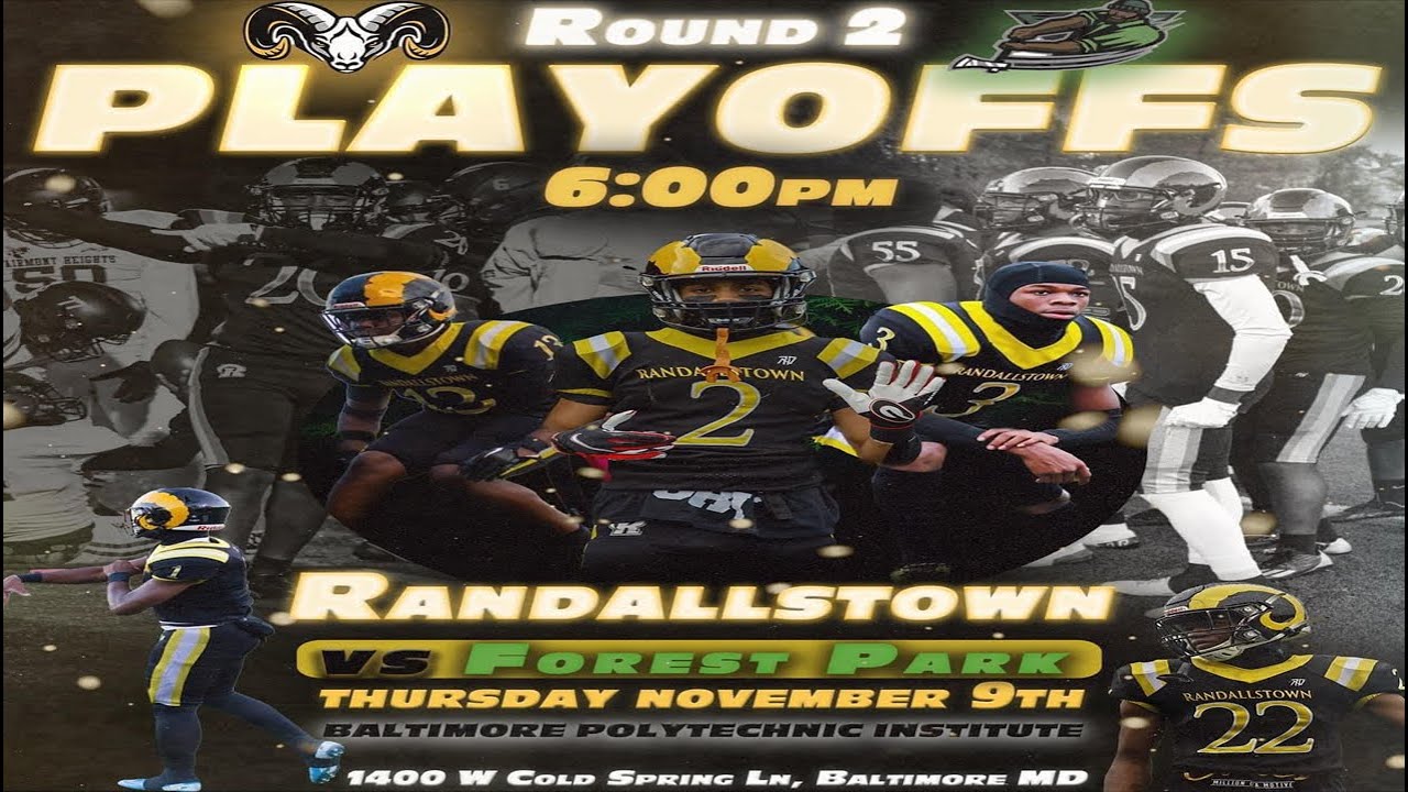 Forest Park Foresters vs Randallstown Rams 2A-1A East Football Region ...