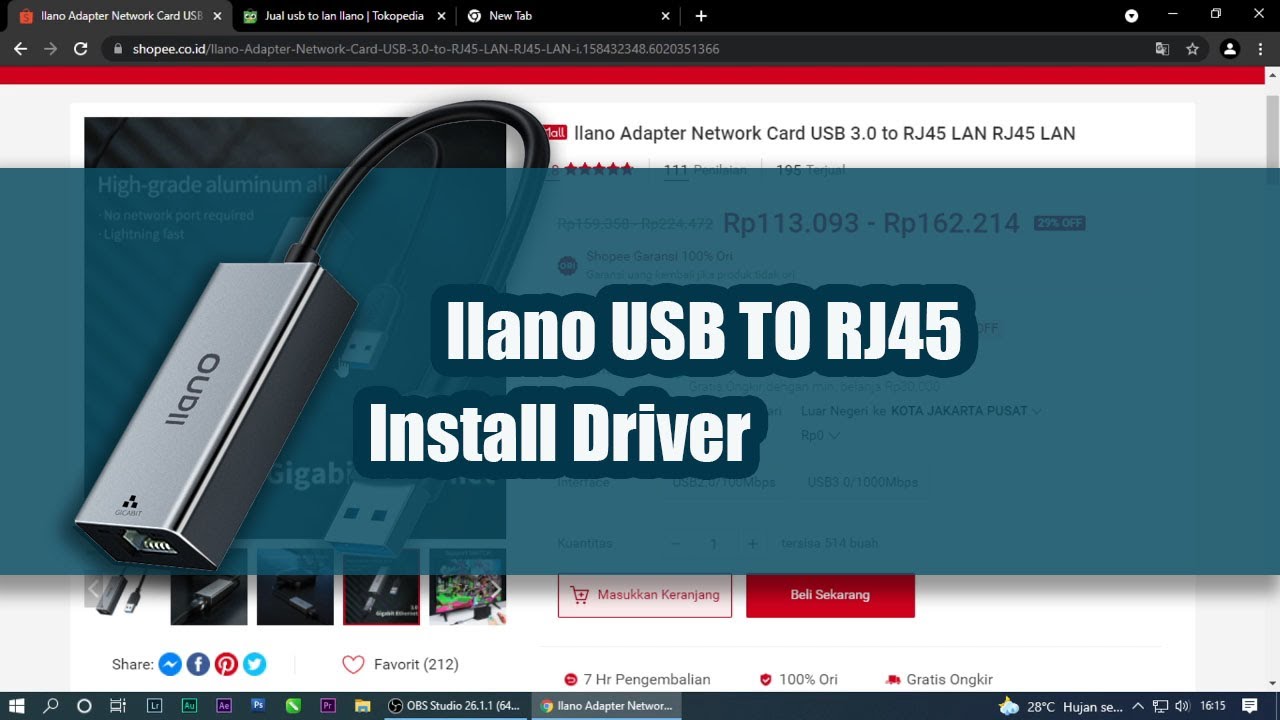 Cara Install Driver llano USB Adapter To RJ45 - YouTube