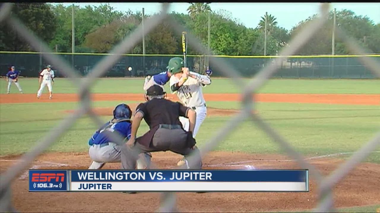 Jupiter baseball holds off Wellington - YouTube