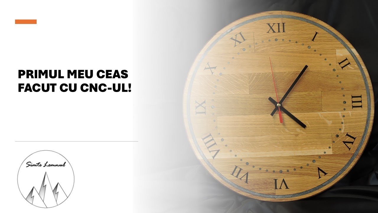 DIY Wood Clock - Primul meu ceas facut cu CNC-ul! (Proiect 13) - YouTube