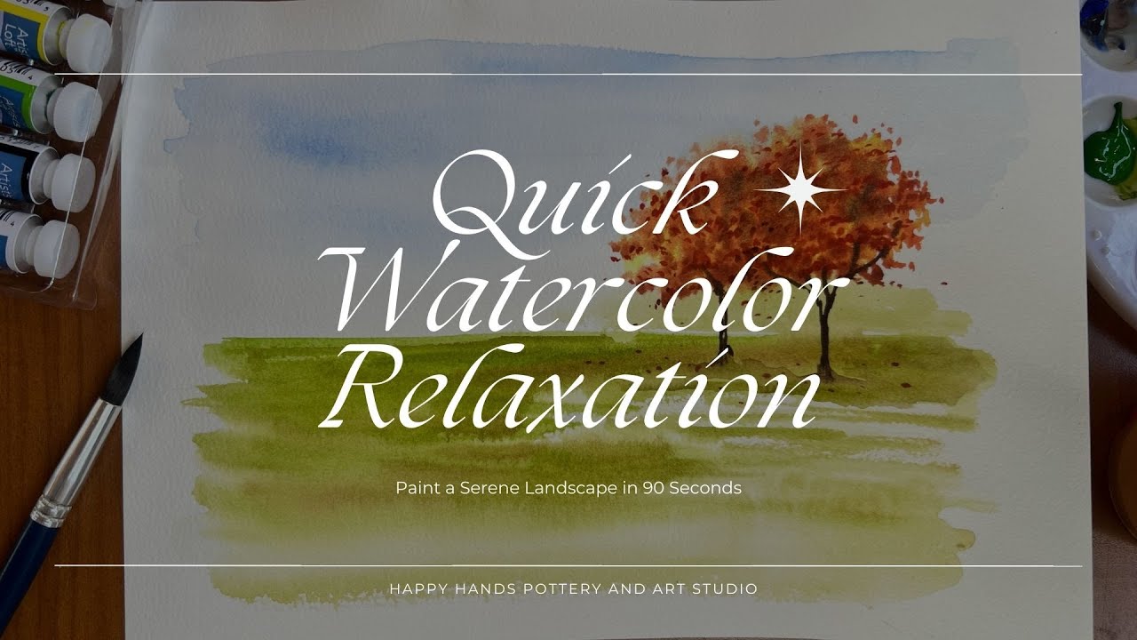 Quick Watercolor Relaxation: Paint a Serene Landscape in 90 Seconds ...