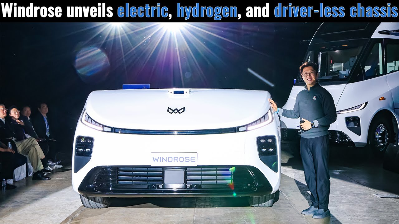 Windrose unveils electric, hydrogen, and driver-less chassis - YouTube