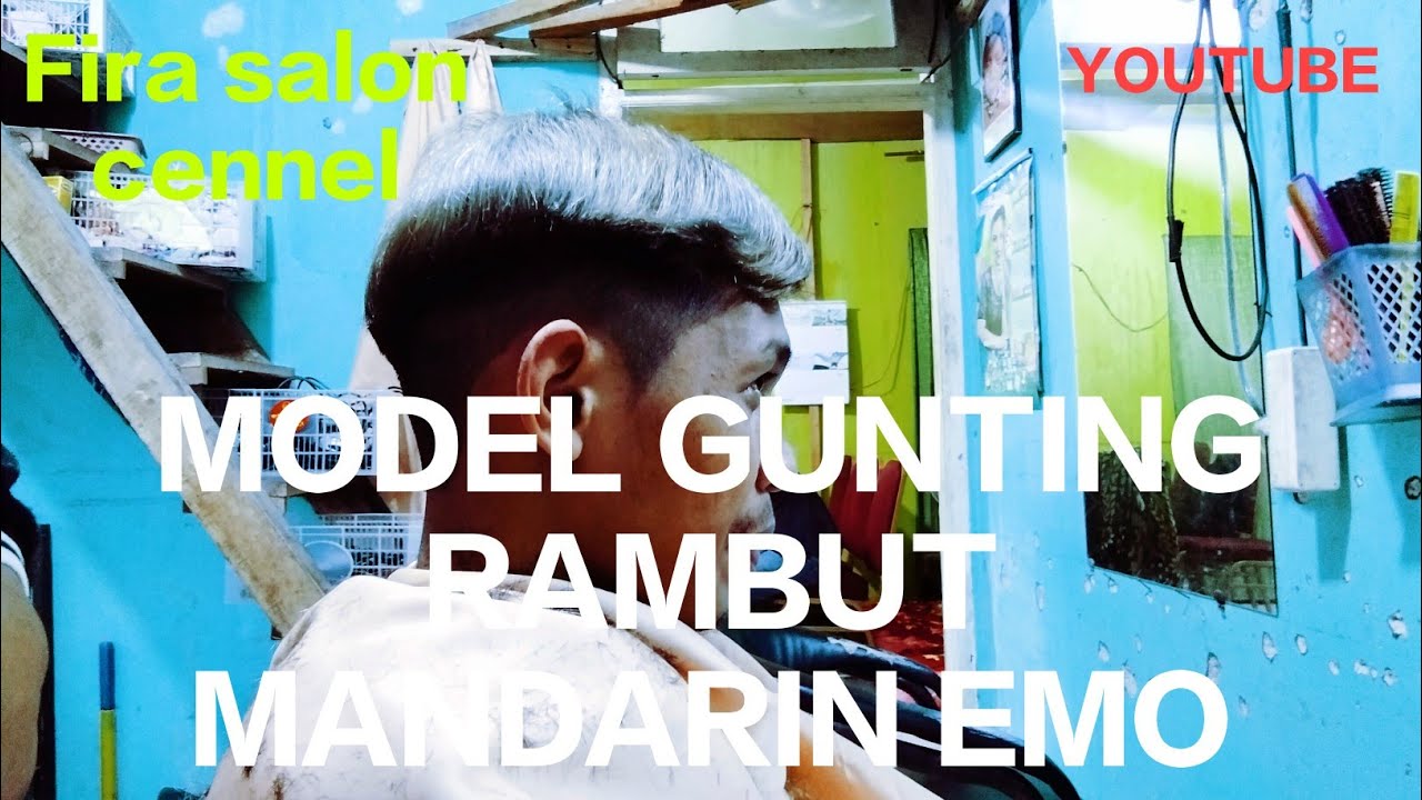 tutorial cara potong rambut Mandarin emo - YouTube