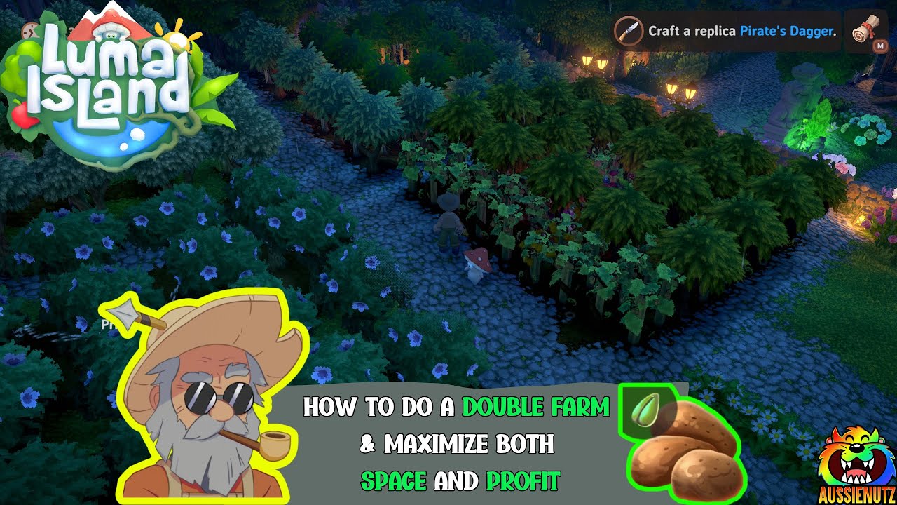 Double Farm setup to maximize space and profit #lumaisland - YouTube