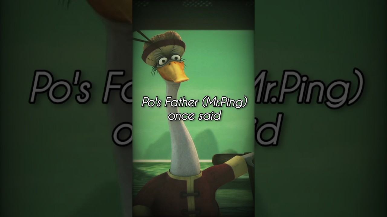 The lesson po's father taught us..... - YouTube