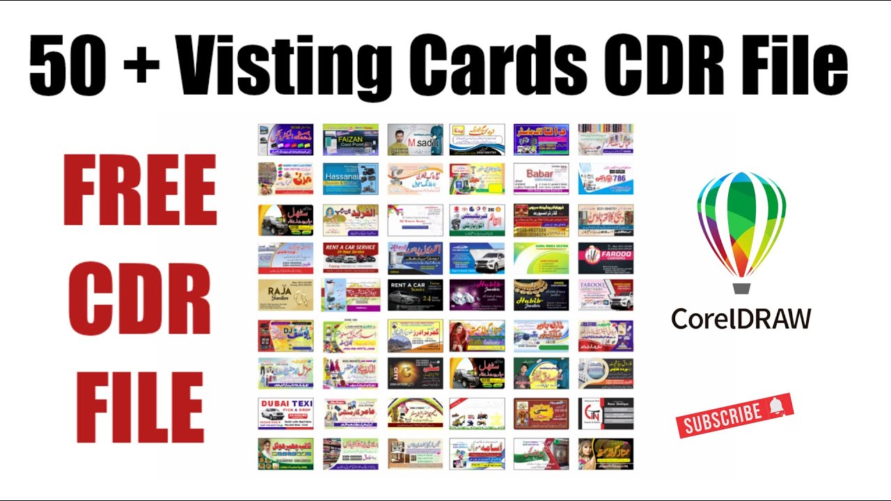 Visting Cards CDR File / Business Cards / Free Cdr File - YouTube