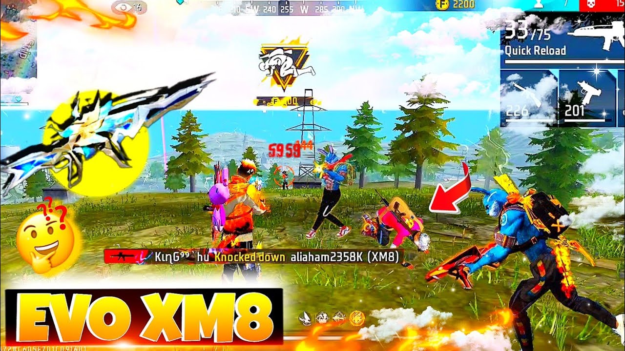 EVO XM8 🥰 Test In Solo Vs Squad Garena Free Fire || Top Gaming? #ff ...