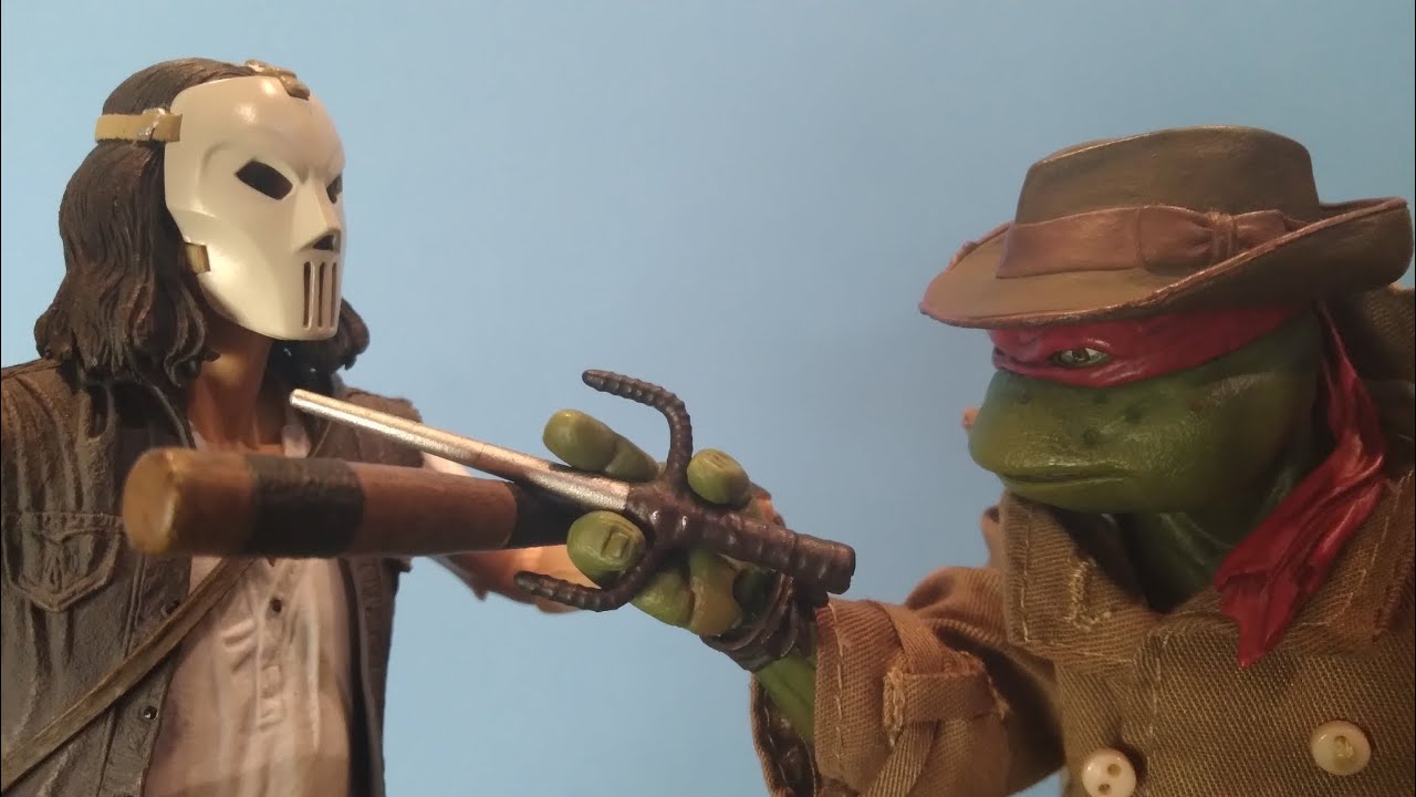 CASEY JONES VS RAPH 1990 MOVIE SCENE RECREATION - YouTube