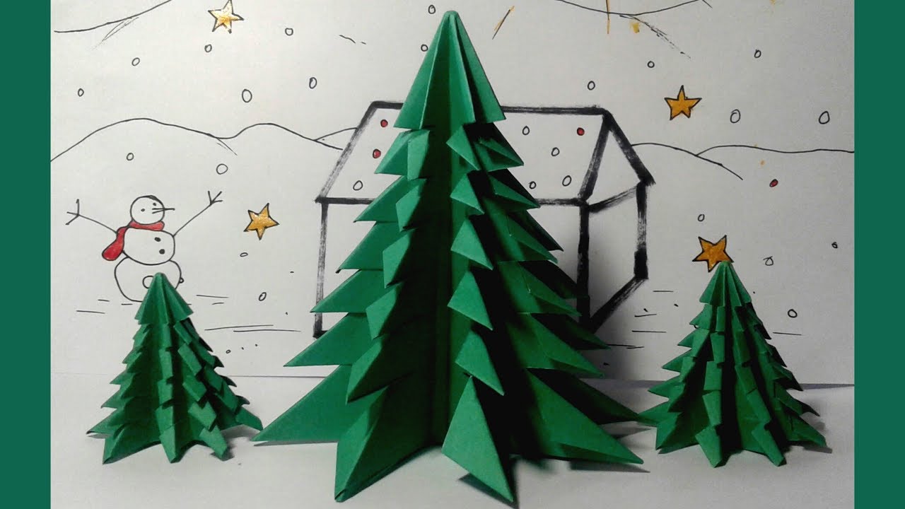 Paper Christmas Tree | DIY | How To Make a 3D Christmas Tree ...
