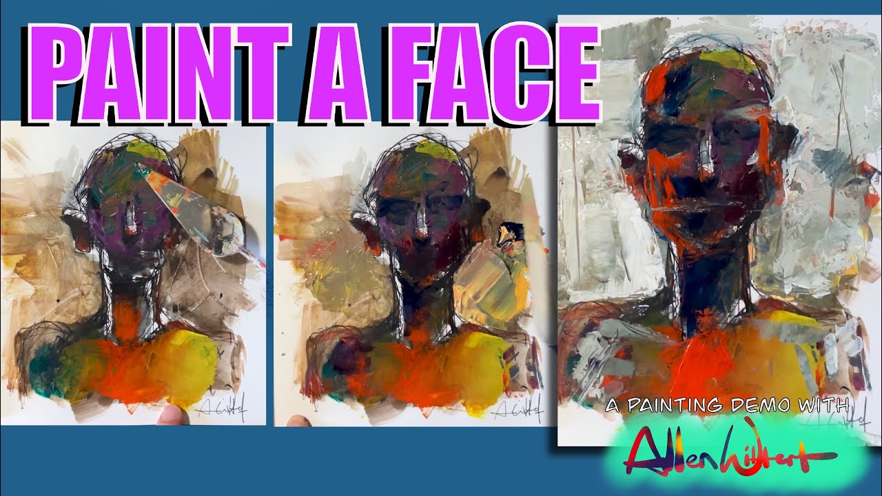How I draw and paint a man’s head in ink and paint ; Try it in your ...