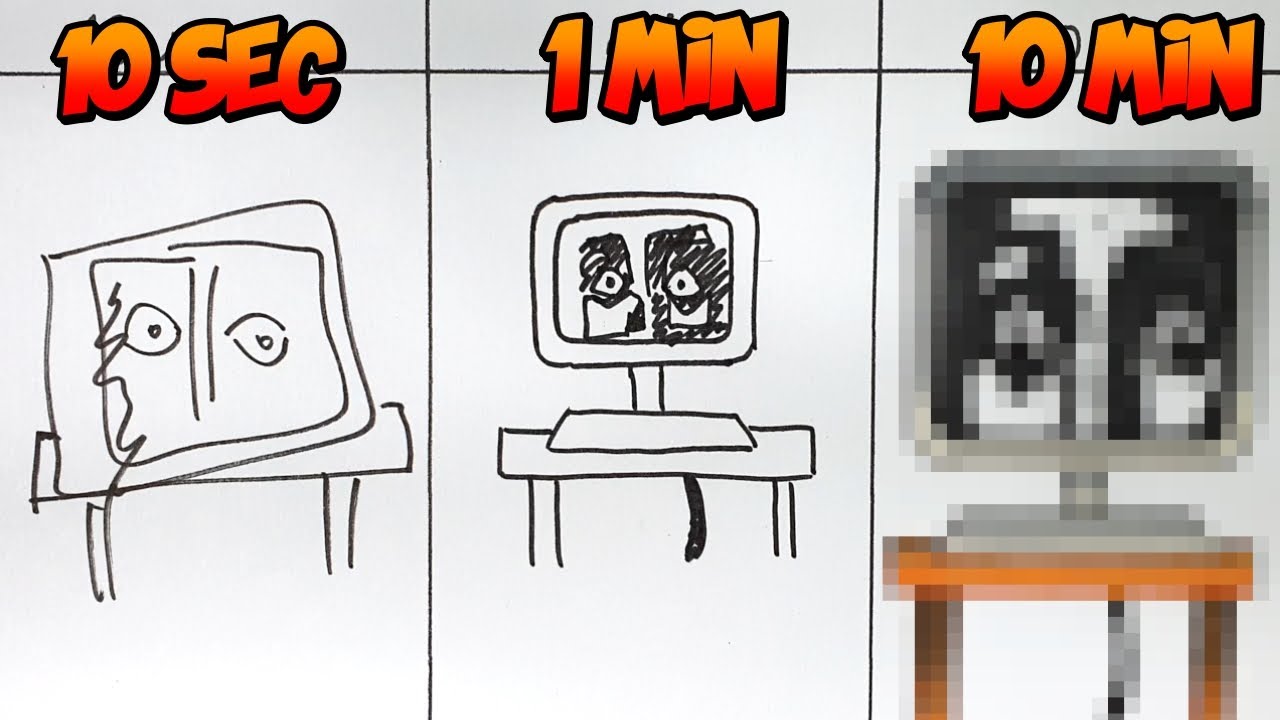 Sprunki Mr Fun Computer Horror Drawing Challenge in 10 Minutes - YouTube