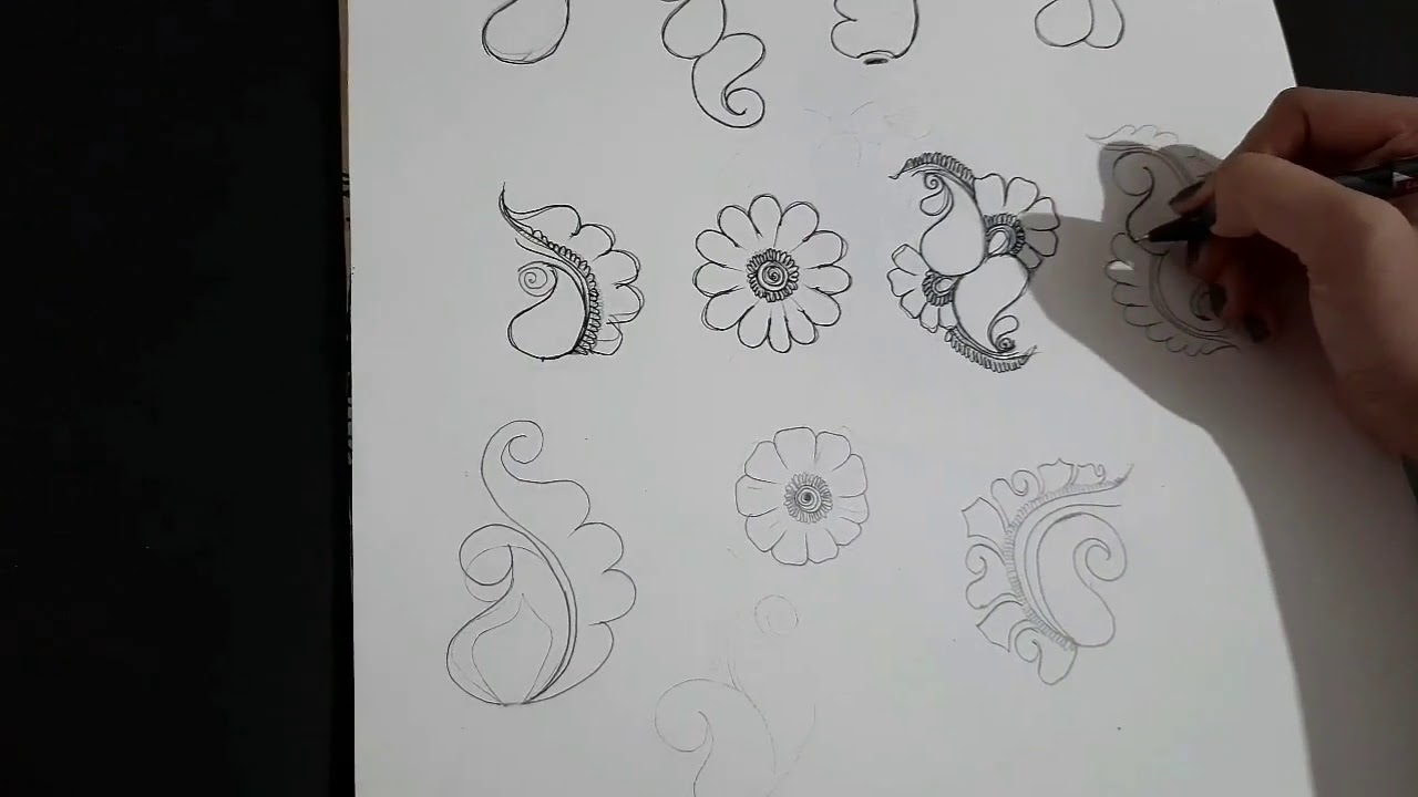 Mehandi designs II easy tutorial II designs for beginners II - YouTube