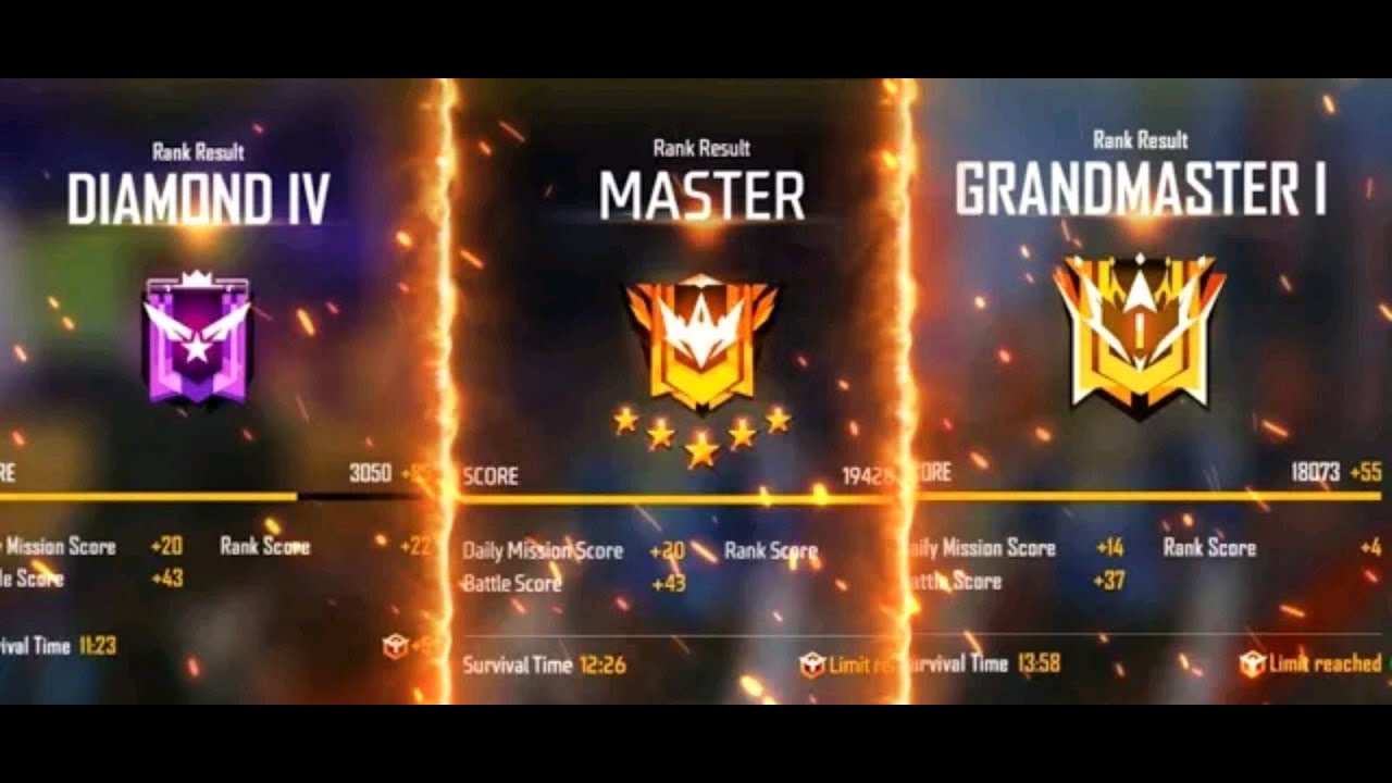 Free Fire MAX : Grandmaster Rank Push Top 100 - YouTube